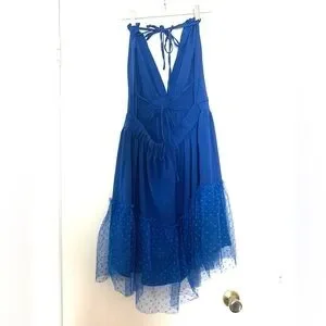 SHEIN | Dresses | New Shein Taffeta Halter Babydoll Mini Dress Open ...